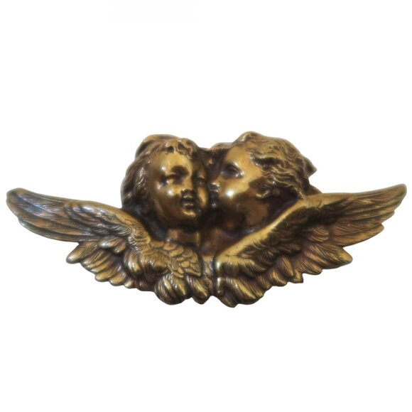 Vintage | Jewelry | Vtg Double Cherub Angel Brooch Pin | Poshmark